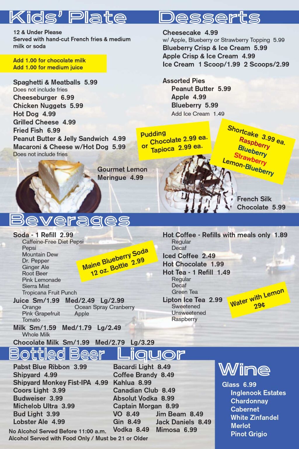 Rockland Café Menu | Breakfast, Lunch, Dinner