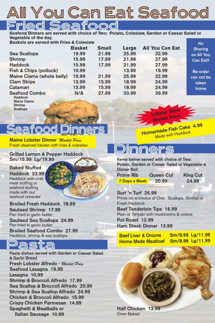 Rockland Café Menu | Breakfast, Lunch, Dinner